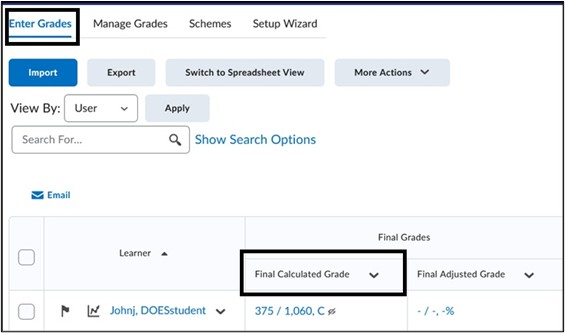 Release Final Calculated Grades to Students in Brightspace | John Jay ...